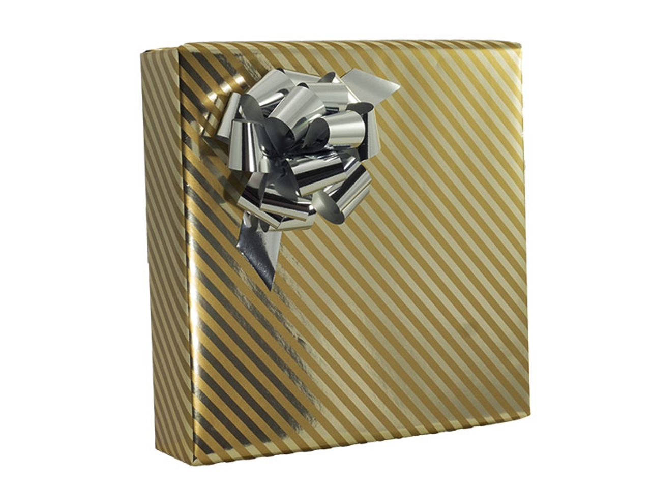 Gift Wrap Rolls - Gold/Silver Metallic Stripe - Townsend Pricing