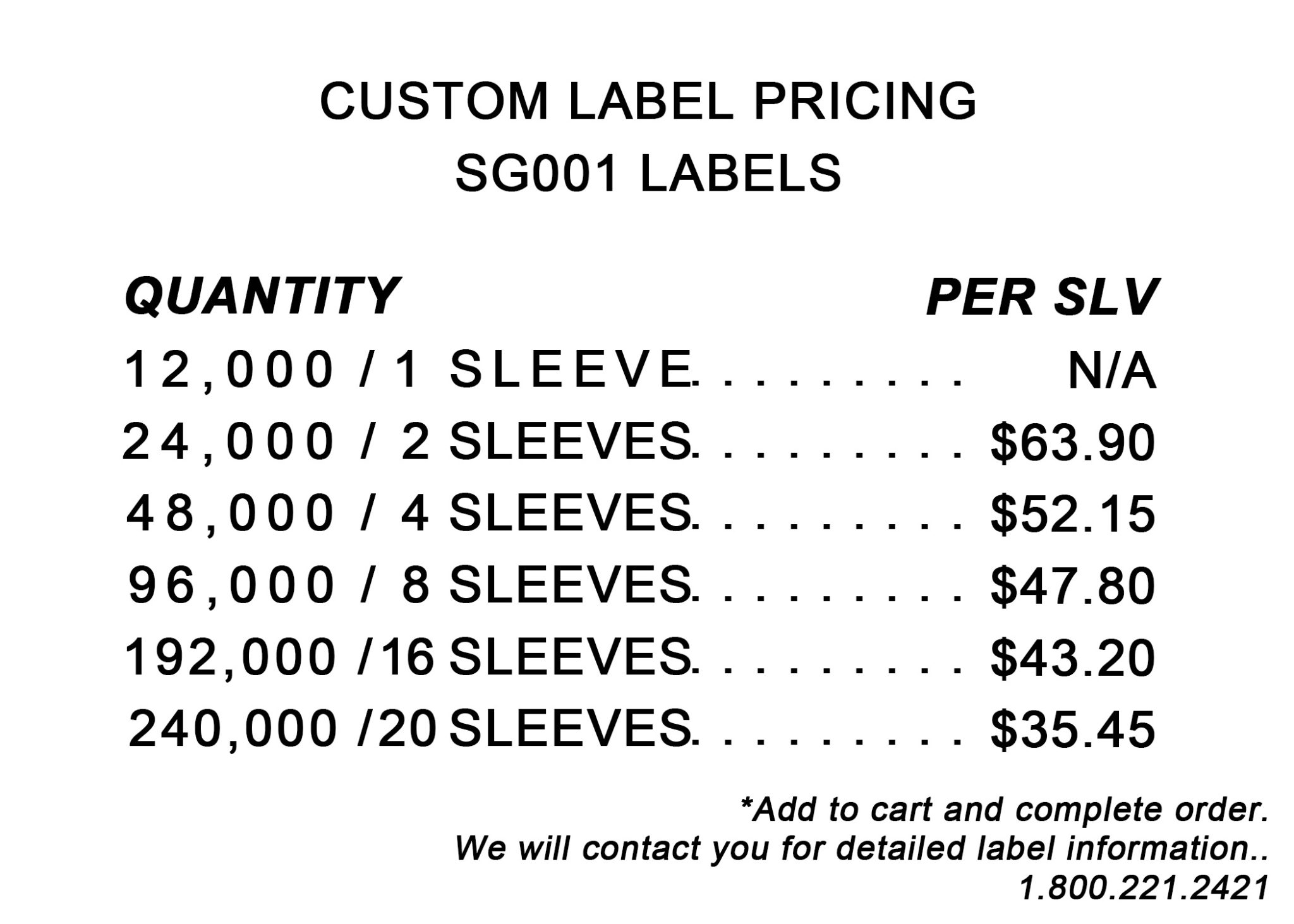 Signet Custom Labels