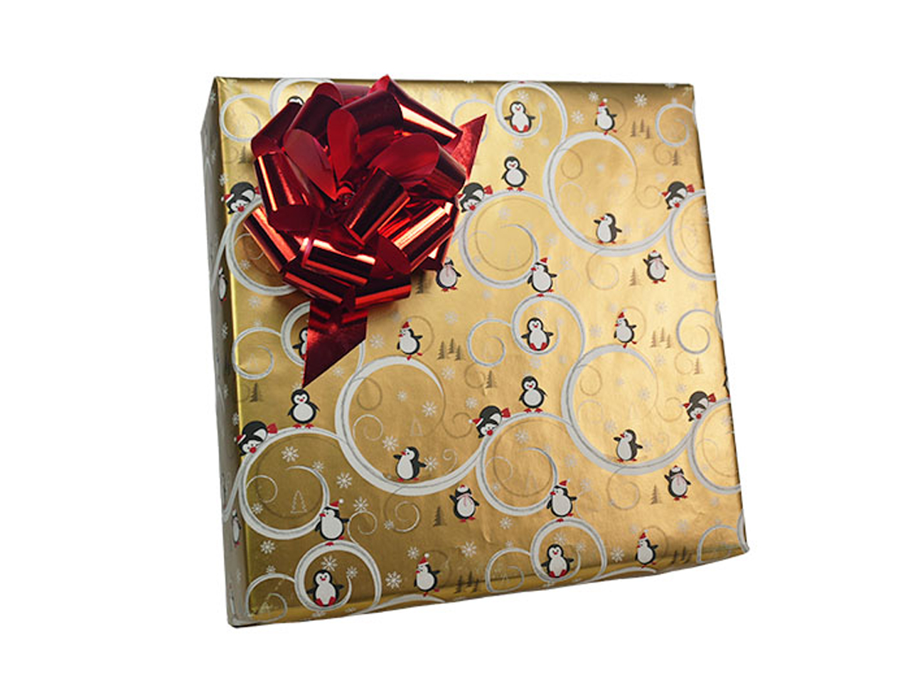 Gift Wrap Rolls - Twirling Penguins - Townsend Pricing